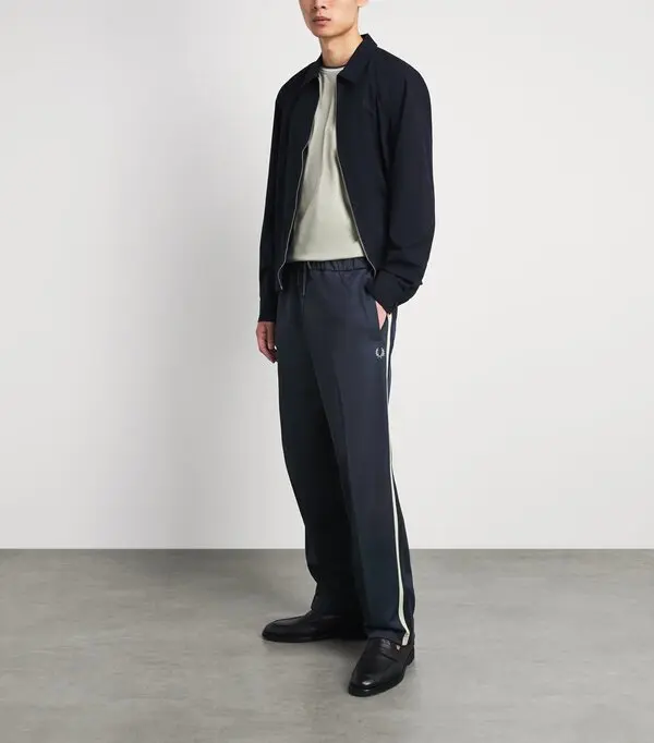 Fred Perry Two-tone Mesh Tape Sweatpants - Navy