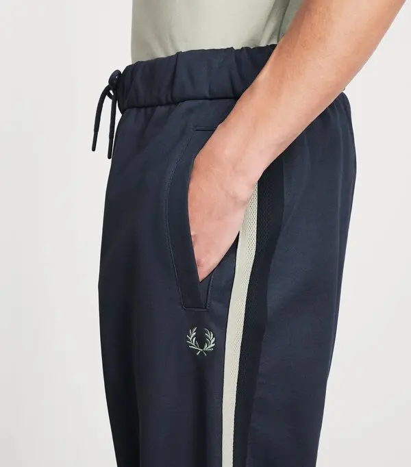 Fred Perry Two-tone Mesh Tape Sweatpants - Navy
