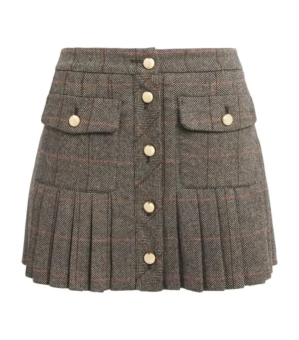 Maje Wool-blend Mini Skirt