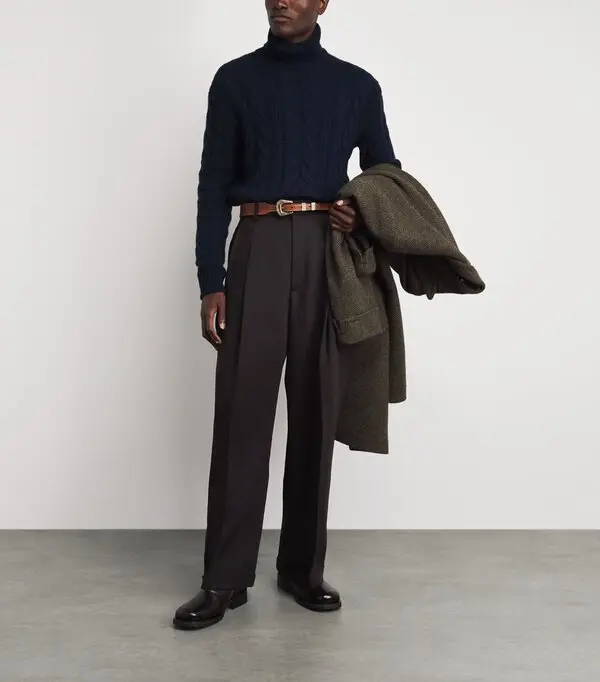 Ralph Lauren Purple Label Cashmere Cable-knit Sweater