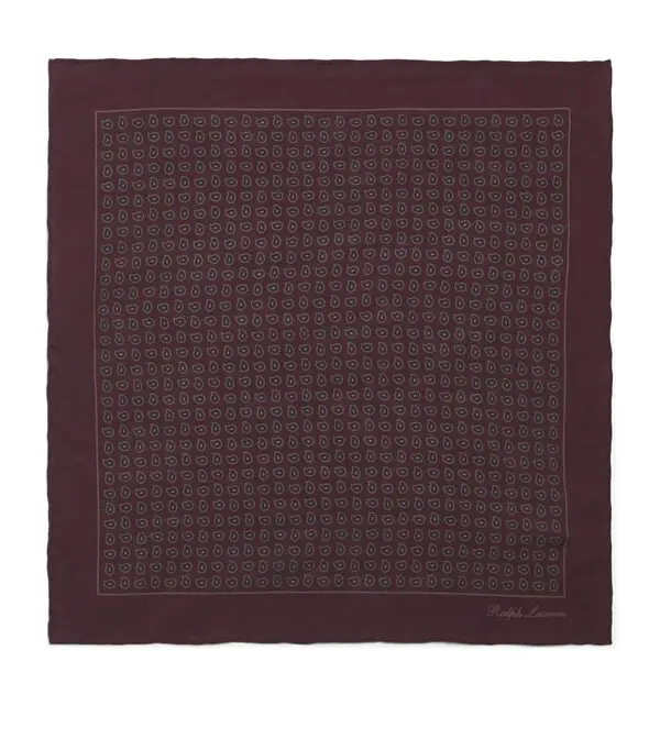 Ralph Lauren Purple Label Silk Pocket Square - Red