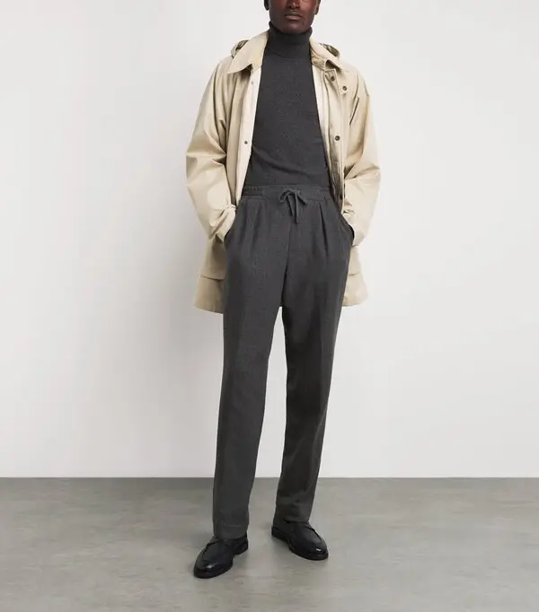 Ralph Lauren Purple Label Wool-cashmere Drawstring Trousers