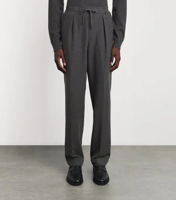Ralph Lauren Purple Label Wool-cashmere Drawstring Trousers