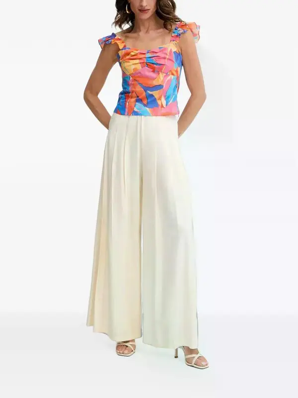 MORGAN Ruffled Printed Blouse