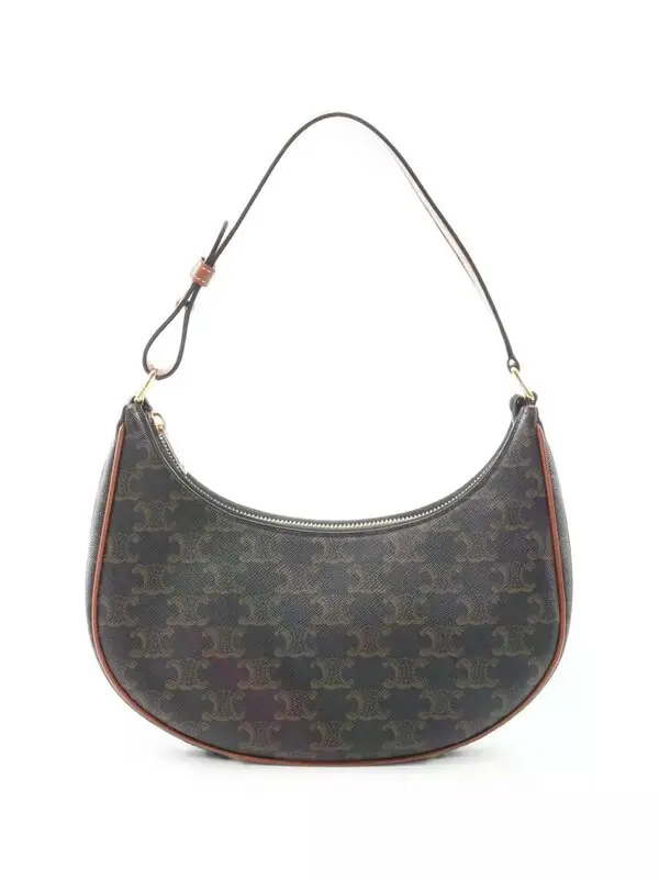 Celine 2010s Triomphe Ava Shoulder Bag - Brown