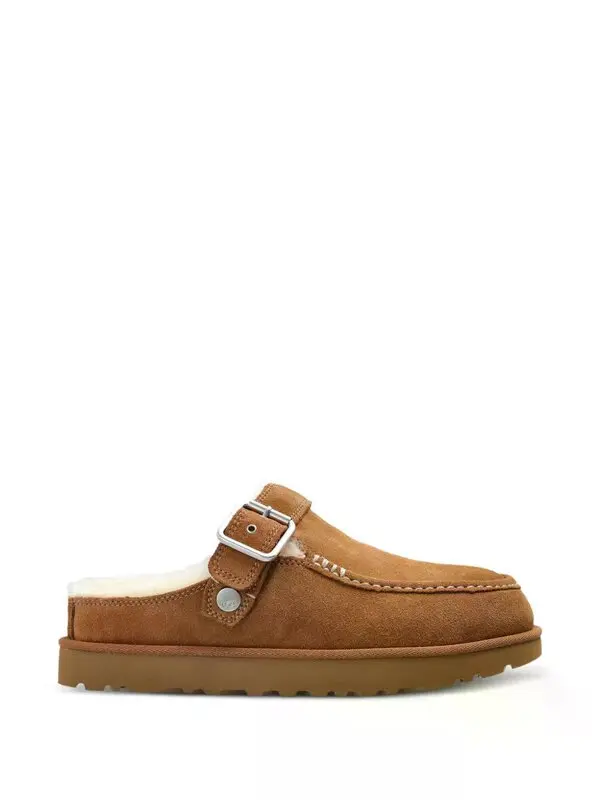 UGG Goldenstar Evelina Clog Suede Slippers - Brown