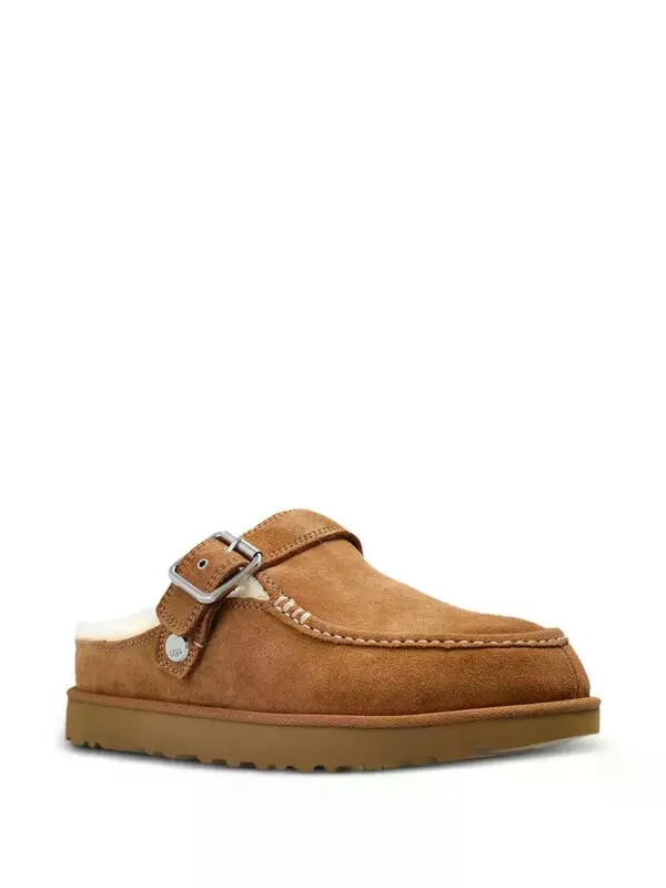 UGG Goldenstar Evelina Clog Suede Slippers - Brown
