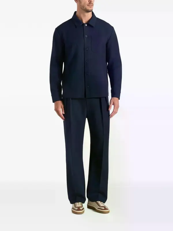 Manière De Voir Valentin Classic Tailored Long-sleeve Shirt Navy - Blue