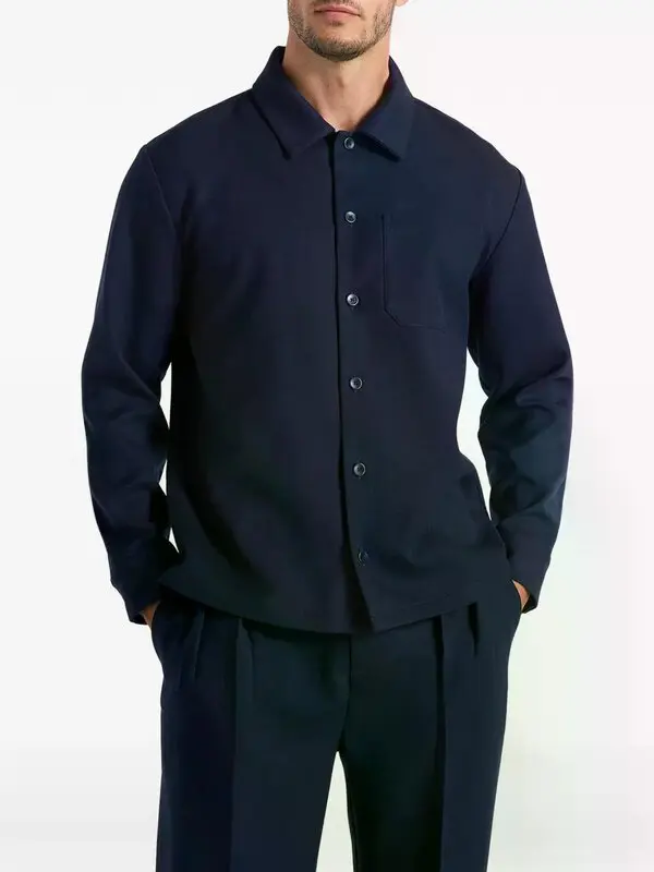 Manière De Voir Valentin Classic Tailored Long-sleeve Shirt Navy - Blue