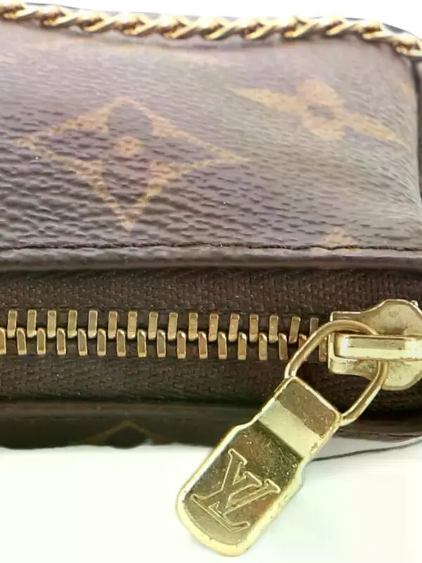 LOUIS VUITTON Pochette Accessoires Monogram Canvas Mini Clutch Bag - Brown