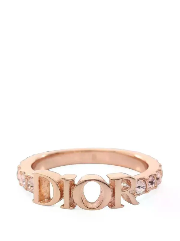 Dior 2010s Dioevolution Rhinestone Ring - Pink