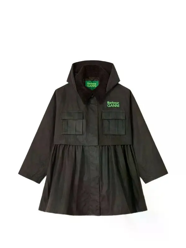 Barbour Peplum Logo-embroidered Coat