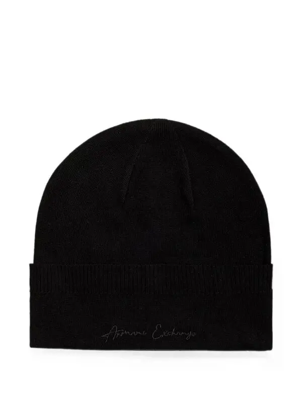 Armani Exchange Logo-embroidered Beanie Hat