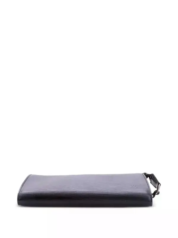 LOUIS VUITTON Pochette Accessoires Epi Leather Clutch Bag - Black