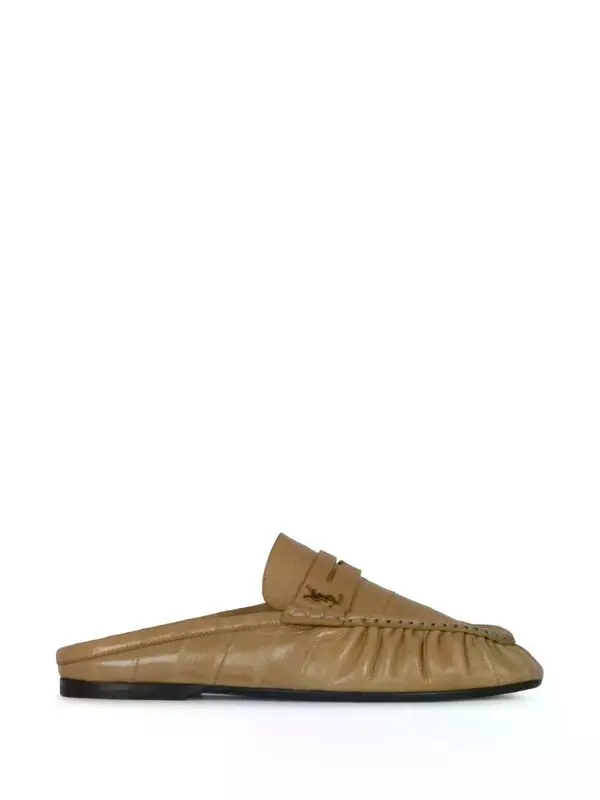 Saint Laurent Le Loafer Mules In Hagfish