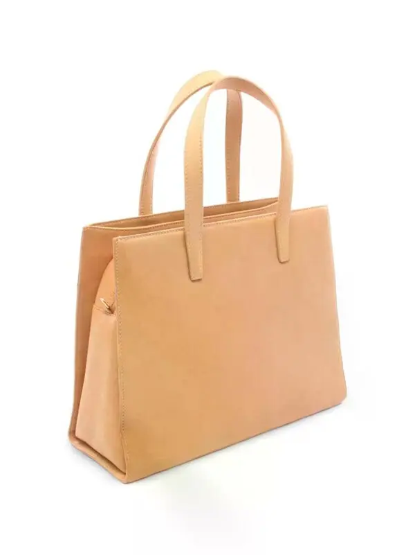 Loewe 2000s Anagram Leather Tote Bag - Neutrals