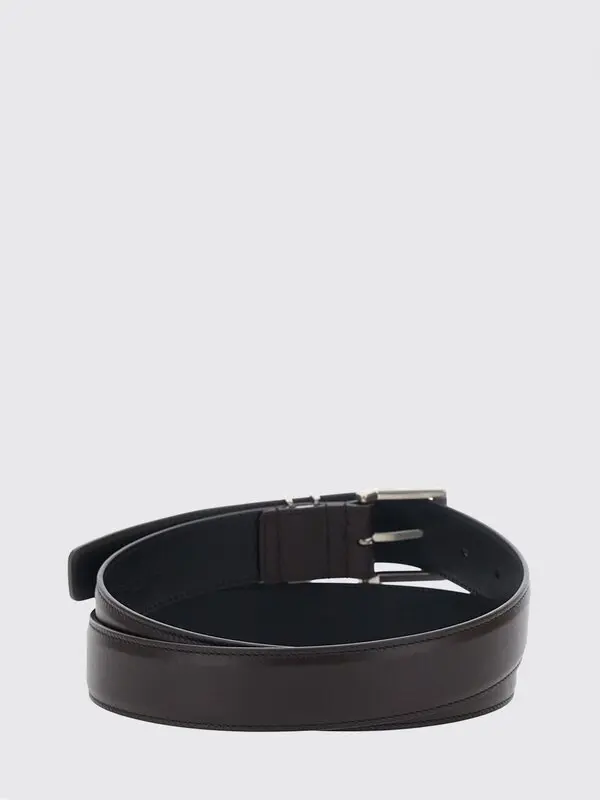 Saint Laurent Cassandre Calfskin Leather Belt With Monogram Buckle