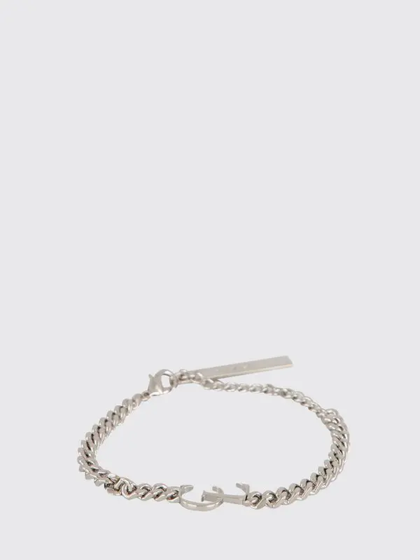 CHRISTIAN LOUBOUTIN Adjustable Bronze Bracelet With Trigger Clasp And Logo Detail - Silver