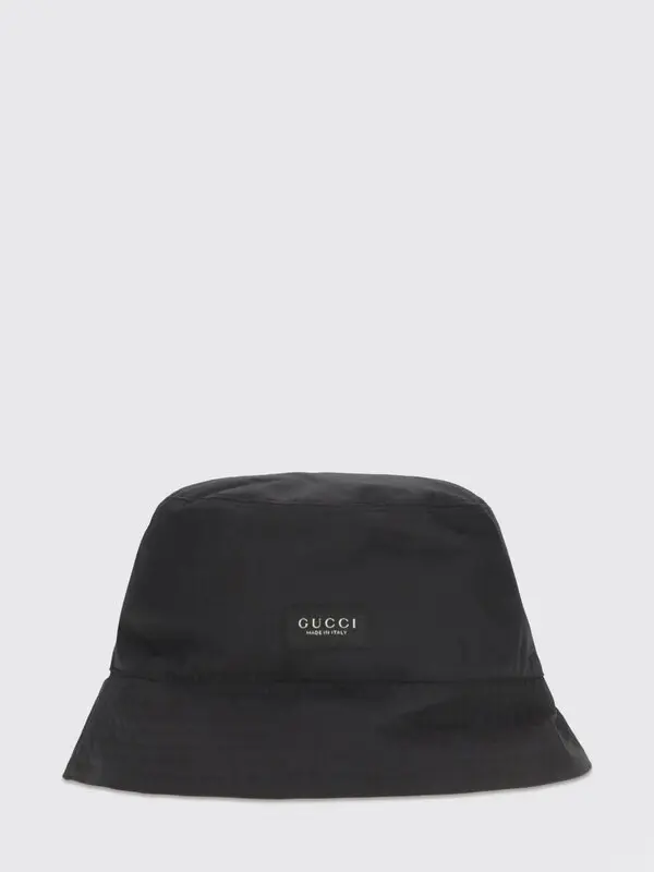 Gucci Cotton-blend Bucket Hat With Contrast Lettering Logo