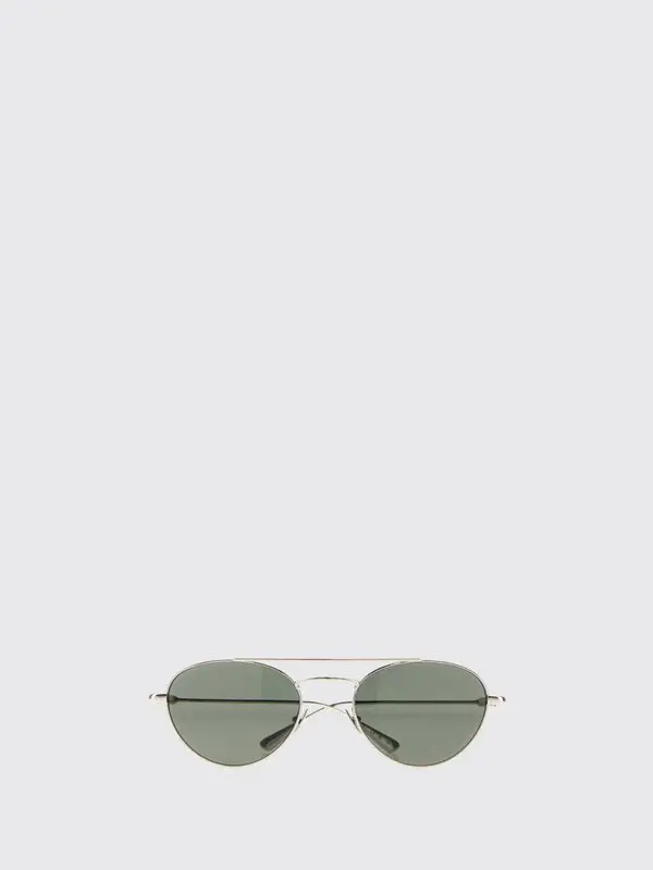 Saint Laurent Aviator Metal Sunglasses With Double Bridge And Lettering Logo
