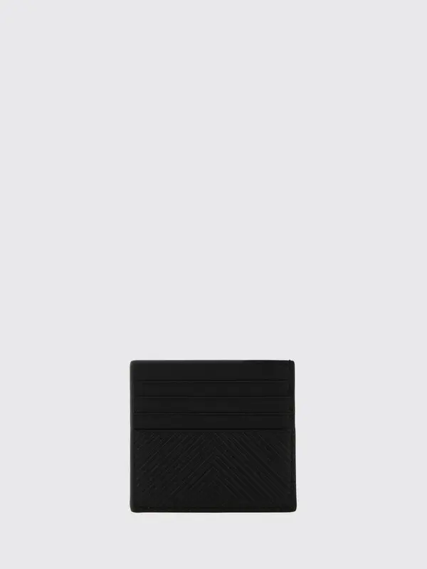 Loewe Leather Card Holder In Calfskin With A Chevron Pattern And Logo