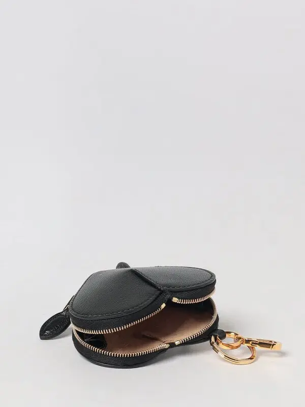Alaïa Alaia Le Cå“ur Heart-shaped Calfskin Wallet With Zip - Black