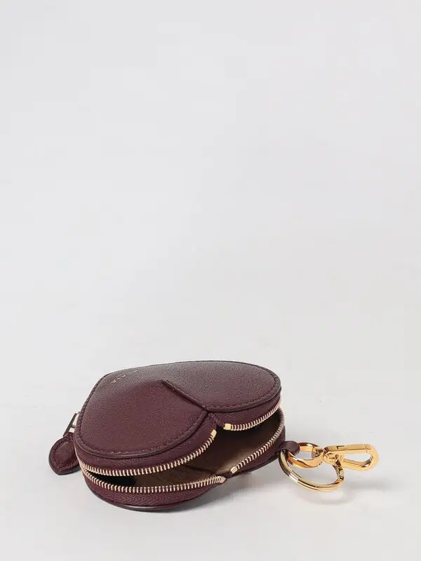 Alaïa Alaia Le Cå“ur Heart-shaped Calfskin Wallet With Zip - Red