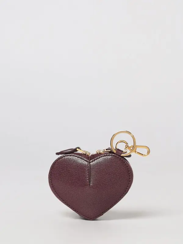 Alaïa Alaia Le Cå“ur Heart-shaped Calfskin Wallet With Zip - Red