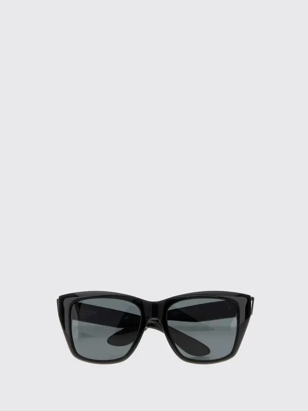Saint Laurent Square Acetate Sunglasses With Laminated Logo - Black