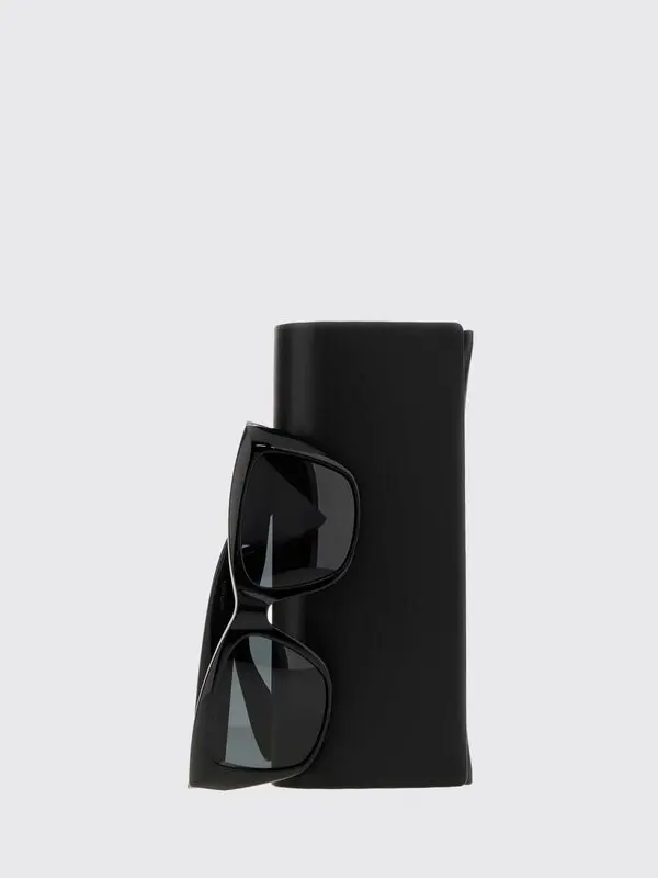 Saint Laurent Square Acetate Sunglasses With Laminated Logo - Black