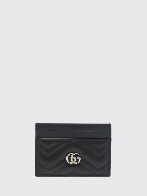 Gucci Gg Chevron Leather Card Holder