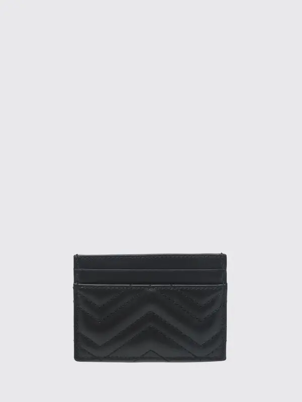 Gucci Gg Chevron Leather Card Holder