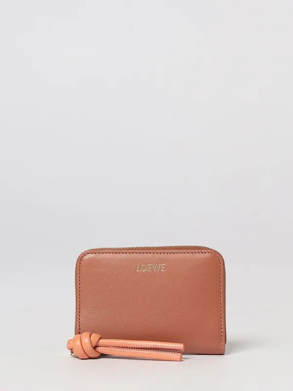 Loewe Continental Zip-around Wallet In Calf Nappa Leather - Brown