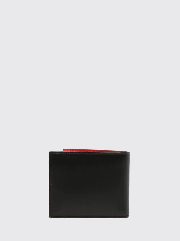CHRISTIAN LOUBOUTIN Contrast Logo Calf Leather Bifold Wallet