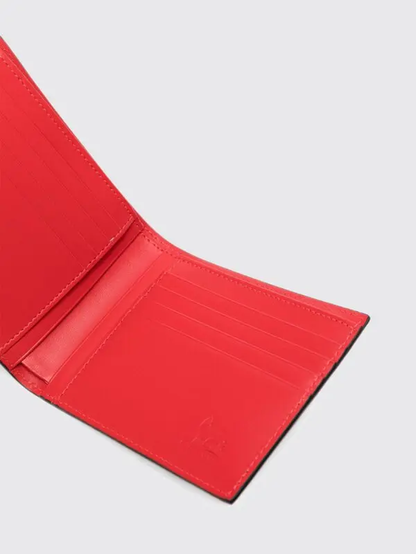 CHRISTIAN LOUBOUTIN Contrast Logo Calf Leather Bifold Wallet