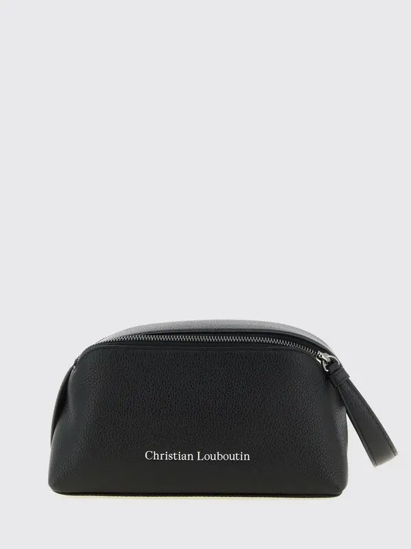 CHRISTIAN LOUBOUTIN Grained Leather Document Holder With Side Handle And Logo