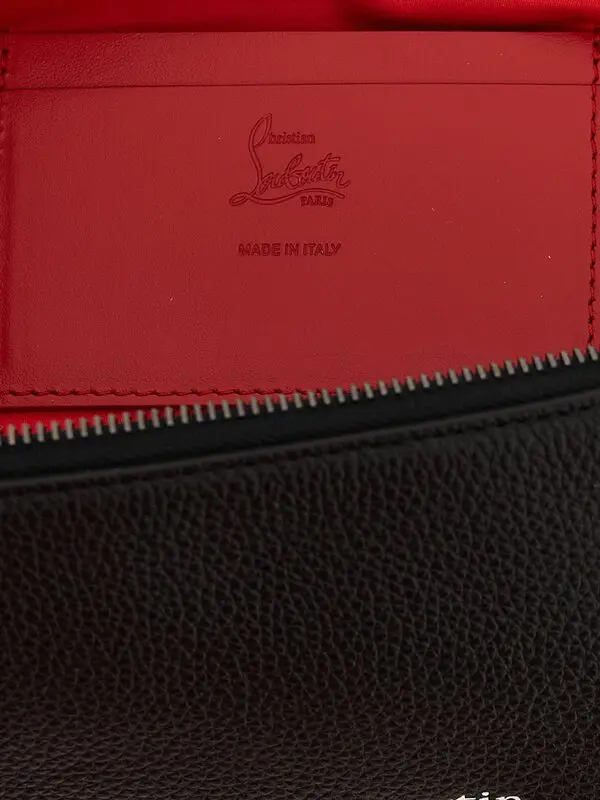 CHRISTIAN LOUBOUTIN Grained Leather Document Holder With Side Handle And Logo