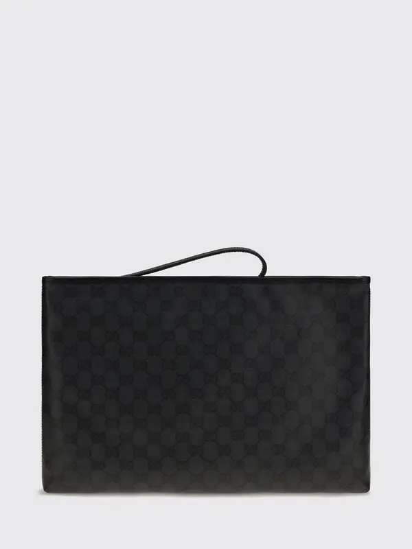 Gucci Essence Gg Canvas Pouch With Wrist Strap
