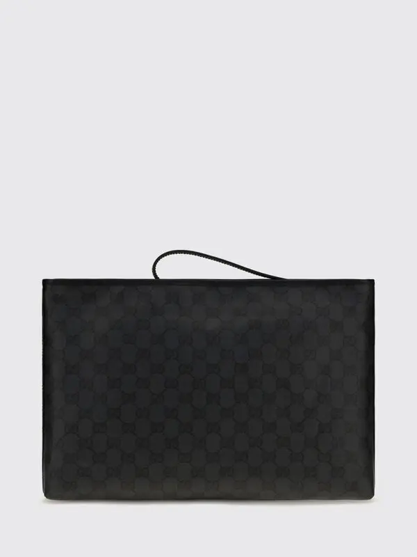 Gucci Essence Gg Canvas Pouch With Wrist Strap
