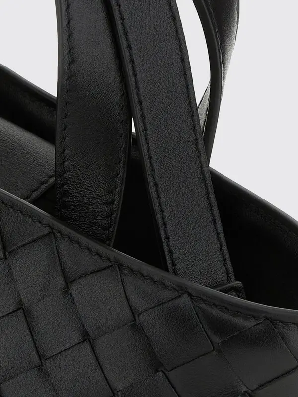 Bottega Veneta Intrecciato Woven Calfskin Leather Laptop Bag - Black