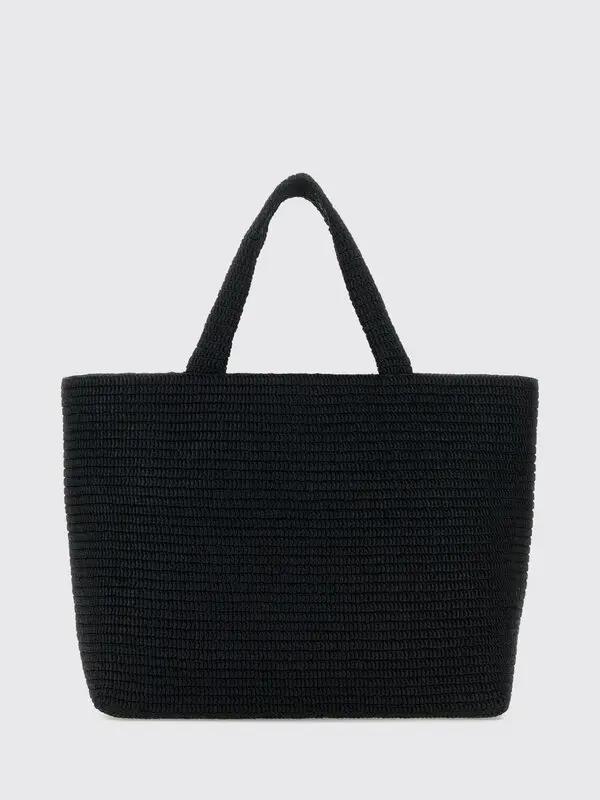 Saint Laurent Raffia Tote Bag With Tone-on-tone Embroidered Logo