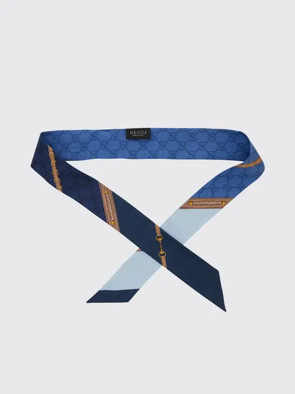 Gucci Gg Monogram Print Silk Bandeau