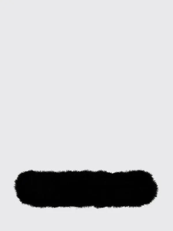 Gucci Contemporary Design Headband Crafted In Soft Shearling - Black