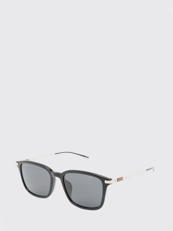 Gucci Aviator Metal And Acetate Sunglasses With Web Detail - Black