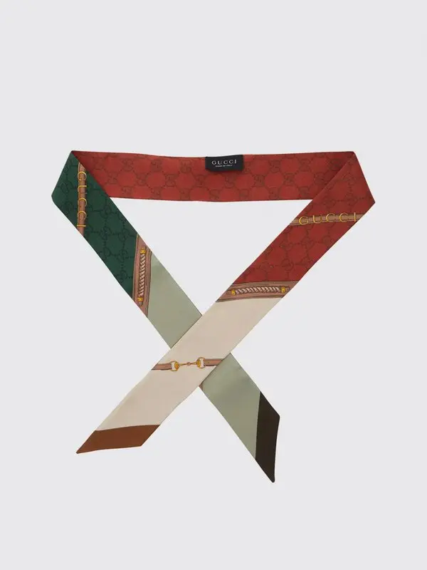 Gucci Gg Monogram Print Silk Bandeau