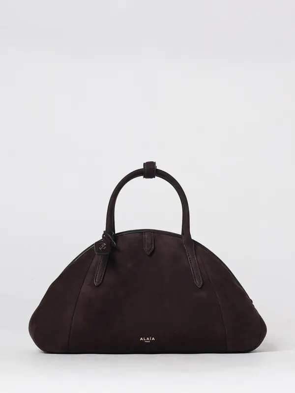 Alaïa Alaia Purse Handbag In Calfskin Leather With Double Handle And Suede Interior - Brown