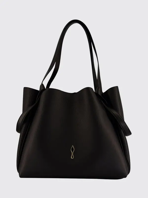 CHRISTIAN LOUBOUTIN Bettina Grained Leather Tote Bag With Double Handle - Black