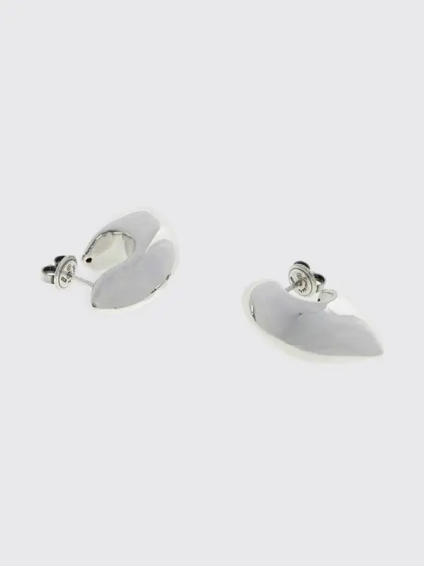 Bottega Veneta Metal Stud Earrings With Butterfly Closure - Silver