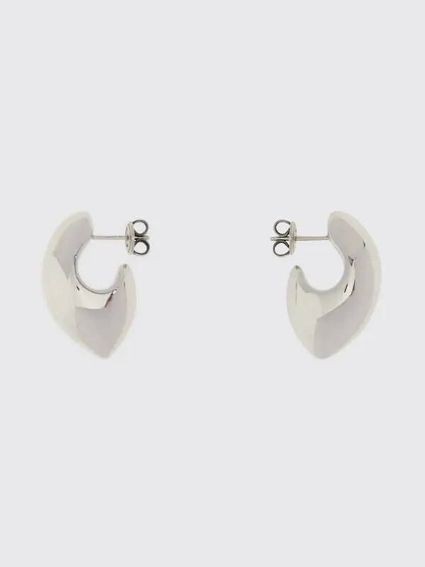 Bottega Veneta Metal Stud Earrings With Butterfly Closure - Silver