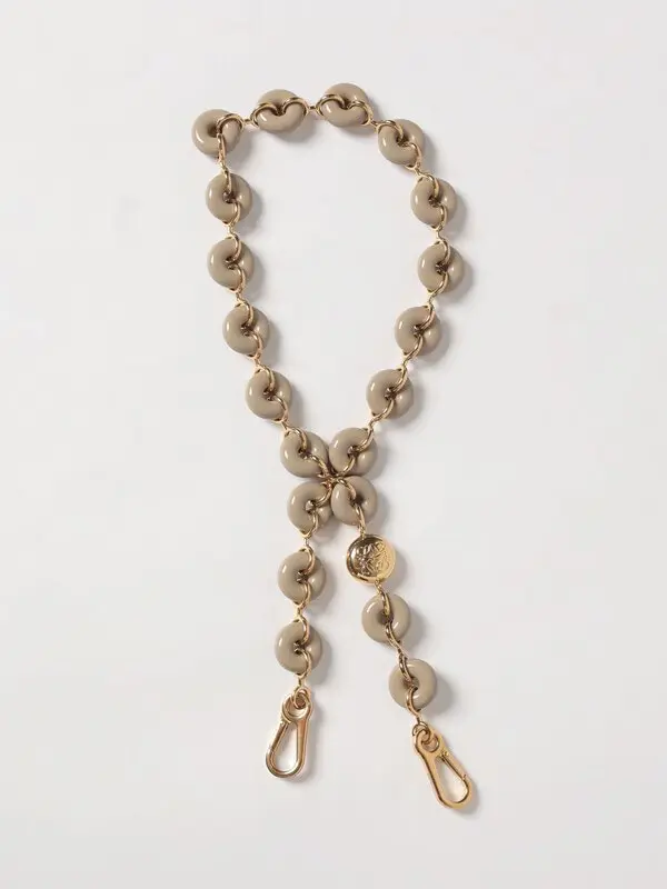 Loewe Donut Bag Strap In Acetate And Metal With Engraved Logo - Cream